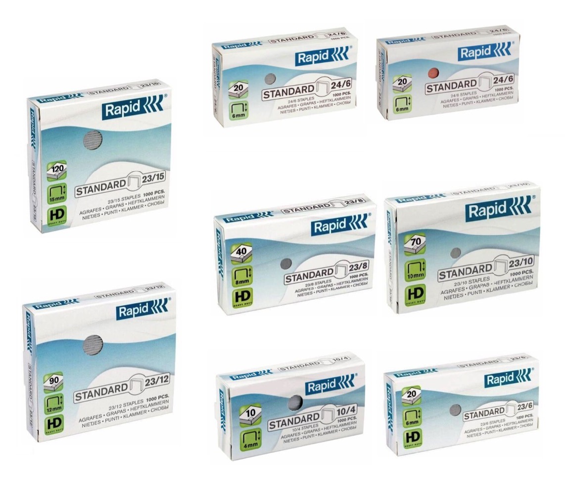 Capse metalice 1000 buc/cutie, RAPID Standard